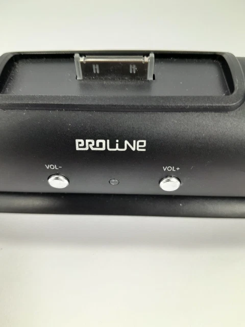 PROLINE IPOD DOCK Speaker Station Black Portable Speaker System C7 O354 ...