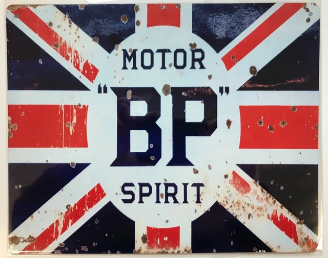 METAL VINTAGE STYLE Wall Sign - Motor BP Spirit British Petrol 10x8 ...