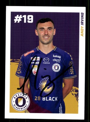 ANDY IRVING AUTOGRAFO mappa Austria Klagenfurt 2022-23 ORIGINALE ...