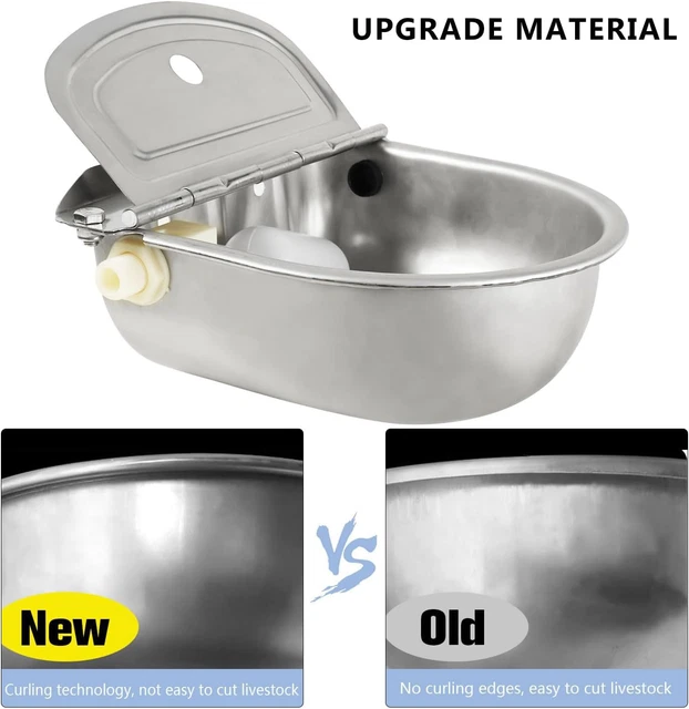 UPGRADE AUTOMATIC LIVESTOCK Waterer with Float Valve & Drain Hole ...