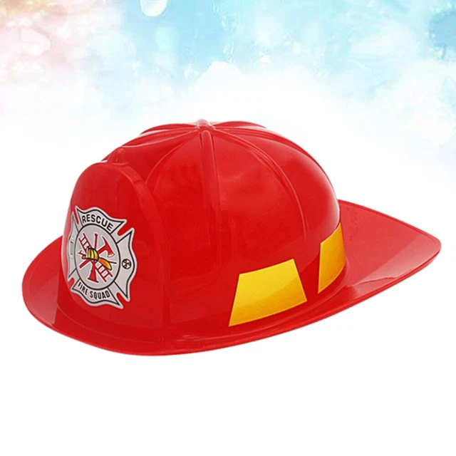 KIDS FIREMAN HELMET Firefighter Hat: Pretend Play Safety Gear Costume ...