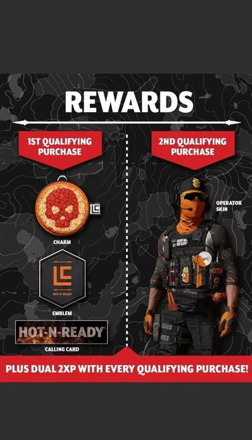 CALL OF DUTY MW3 Little Caesars articles 2 codes opérateur de carte ...