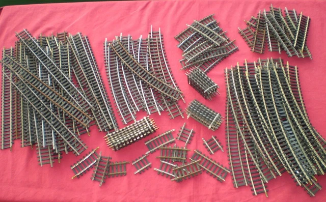 GROS LOT DE 100 Rails Jouef Ho Courbes Droits Differentes Longueurs EUR ...