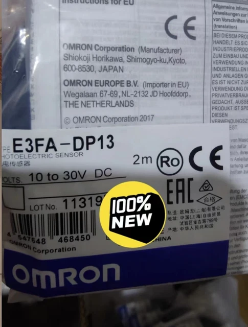 1 PIEZA SENSOR fotoeléctrico OMRON E3FA-DP13 2 m EUR 39,48 - PicClick ES