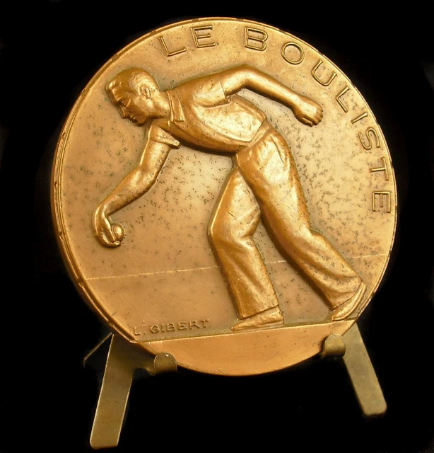 MEDAILLE LA PÉTANQUE Der Bouliste Bowling SC Gibert 64 Mm Medaille EUR ...