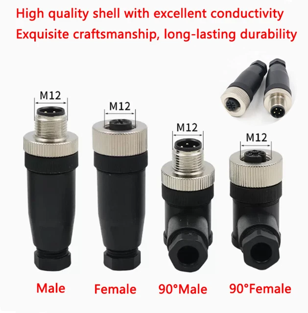 AVIATION PLUG M12 Waterproof Connector Docking Socket Sensor Connector ...