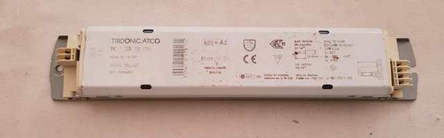 TRIDONIC ATCO PC 1/58 T8 PRO Digital Ballast Non Dimmable EEI=A2 ART NO 22176007 £12.95 ...