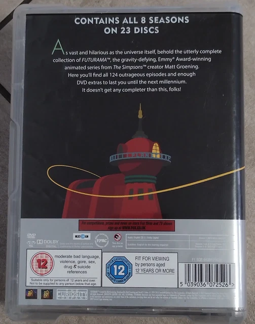 FUTURAMA THE COMPLETE Series Season 1-8 DVD Box Set PAL 124 Episodes £ ...