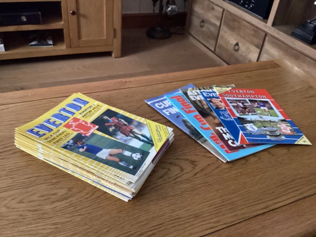 1983-84 COMPLETE SET Of Everton Fc Home Football Programmes + Finals ...