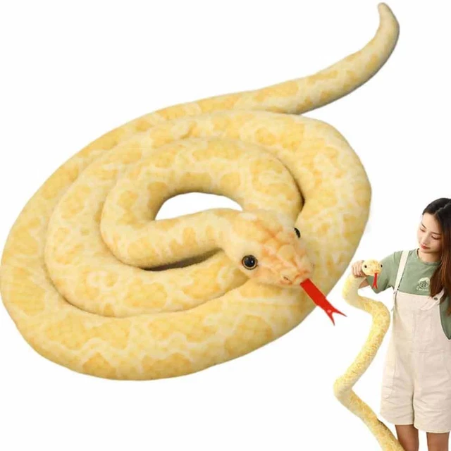 SNAKE STUFFED ANIMAL 200cm Long Python Snake Soft Plush Lifelike Snake ...
