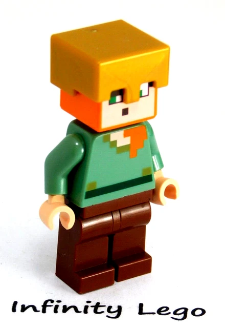 LEGO 2024 ALEX Minifigure with Gold Helmet Minecraft The Armory (21252 ...