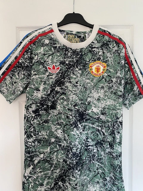 MAGLIETTA MANCHESTER UNITED Man Utd Stone Roses piccola uomo nuova con ...