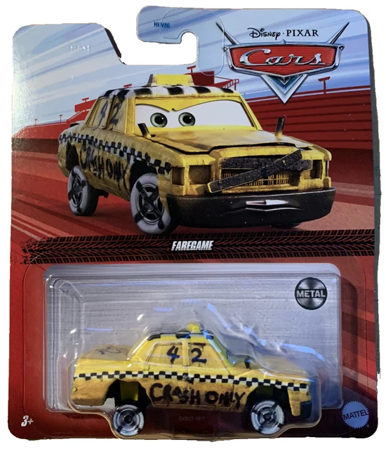 DISNEY PIXAR CARS 3 Faregame Métal 2023 Mattel Cash Only Taxi Yellow 42 ...