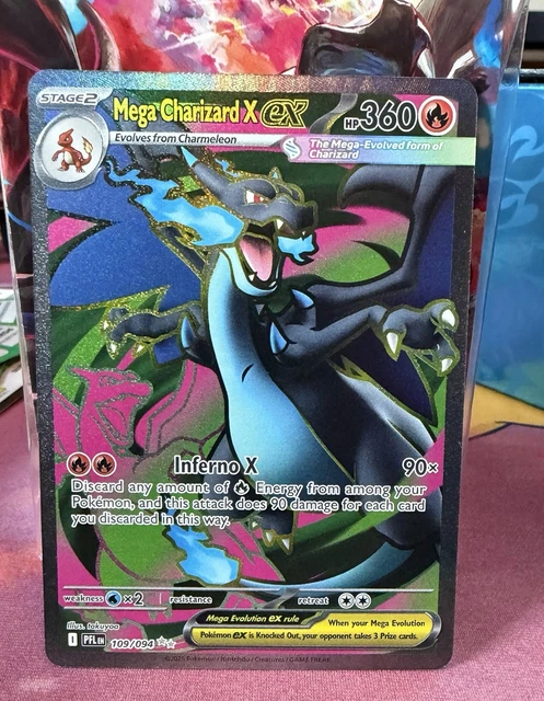 MEGA CHARIZARD X ex 109/094 Me02: Phantasmal Flames Holo £54.67 ...
