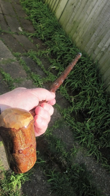 IRISH BLACKTHORN HEAVY HAMMERHEAD SHILLELAGH WALKING STICK. 95cm x ...