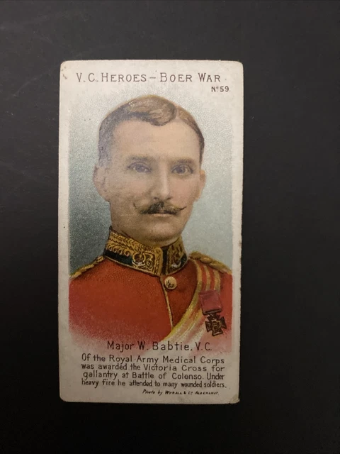 TADDY-VICTORIA CROSS HEROES VC V.C. 1902 59 Major W Babtie AL23 207 £7. ...