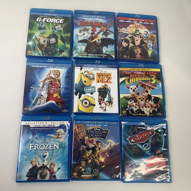 DISNEY BLU-RAY AND DVD Lot of 9 Movies Dreamworks Animation Kids Family ...