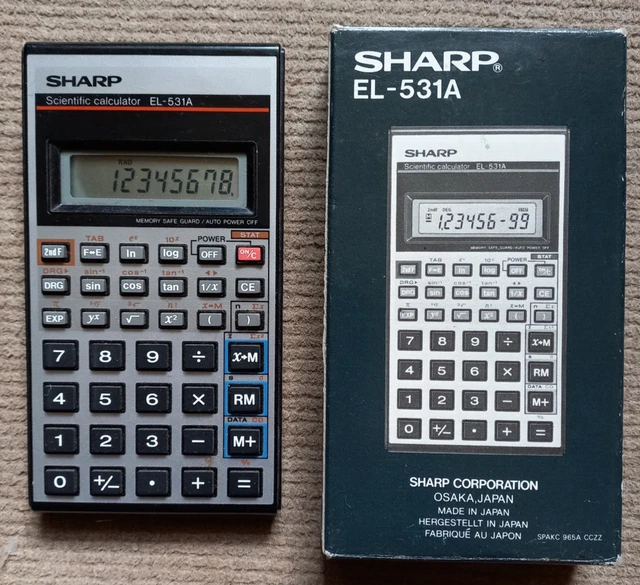VINTAGE SHARP EL-531A Scientific Calculator, Box & Instructions ...