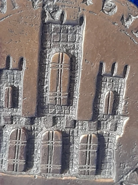 ANCIEN CACHET SCEAU matrice en bronze gout gothique medieval chateau ...