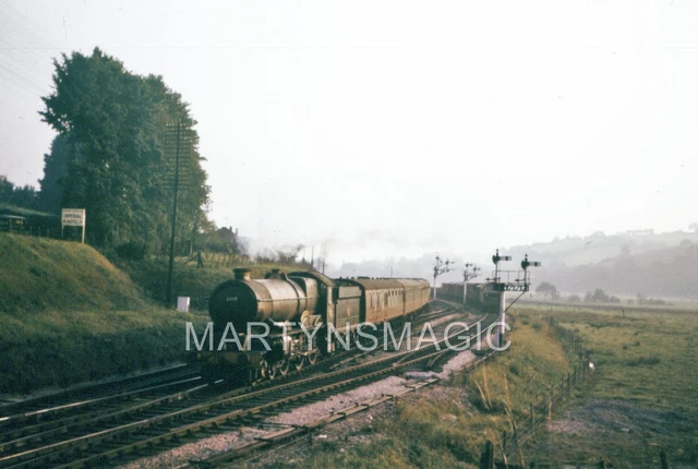 ORIGINAL 35MM STEAM Railway Slide 6005 King George II on up parcels ...
