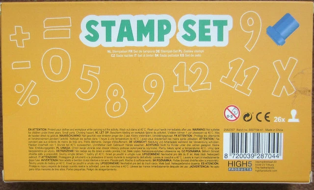 STEMPEL SET / Ziffern, Zahlen -- unbenutzt -- stamp set EUR 4,50 ...