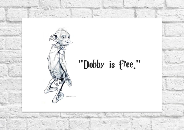 DOBBY IS FREE Art Print - Harry Potter - Must Have For All Fans - A4 ...