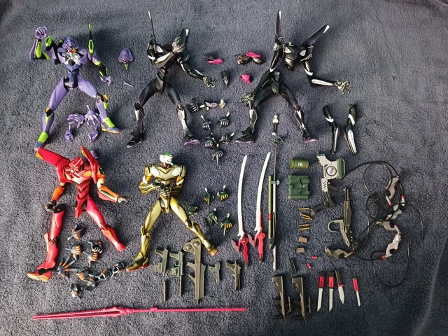 XEBEC KAIYODO NEON Genesis Evangelion Figure Lot, Eva 00 01 02 03, accessories EUR 29,17 ...