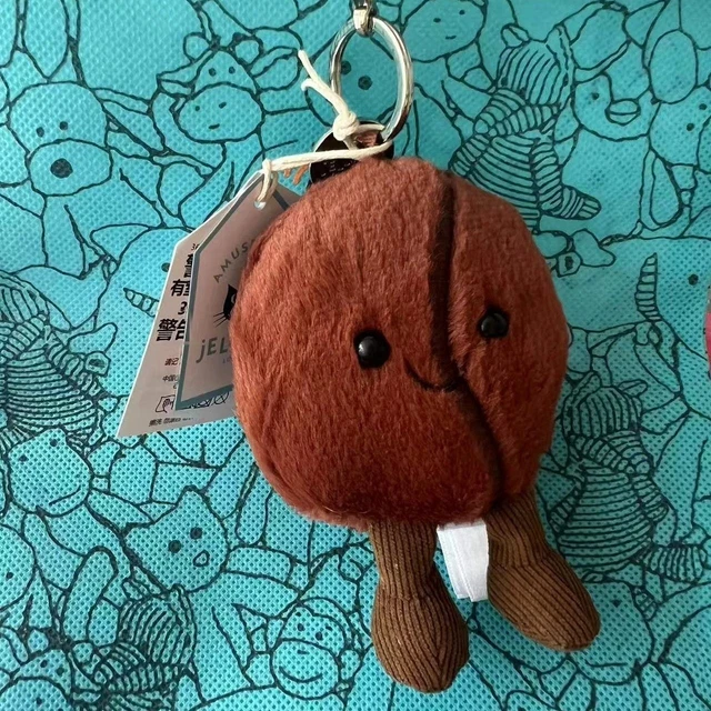 JELLYCAT COFFEE BEAN bag charm key chain plush doll Tag+ Dust Bag £20. ...
