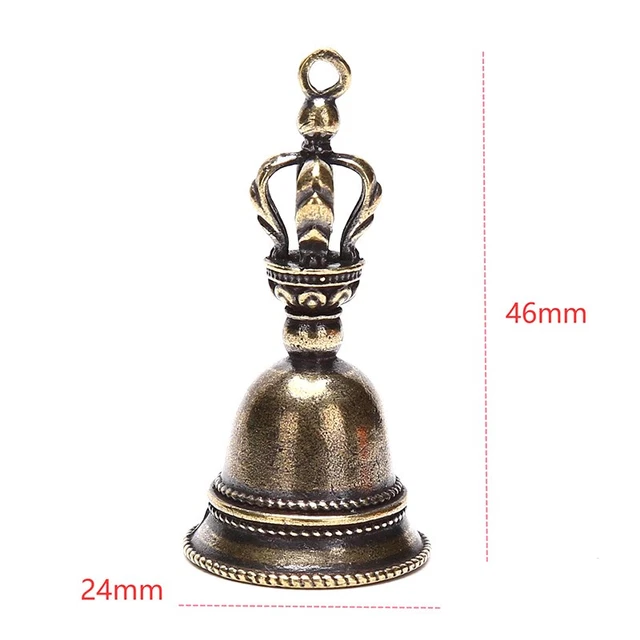 BRASS HANDICRAFT Magic Bell Wind Bell Tibetan Bronze Bell Keychain Pend ...