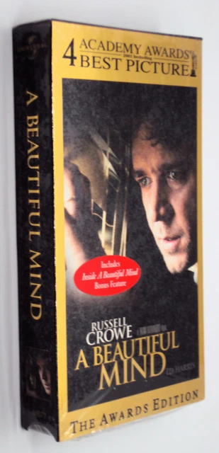A BEAUTIFUL MIND New VHS Russell Crowe Jennifer Connelly Paul Bettany ...