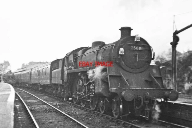 PHOTO BR Standard Loco No 75001 At Basingstoke 1960S £1.85 - PicClick UK