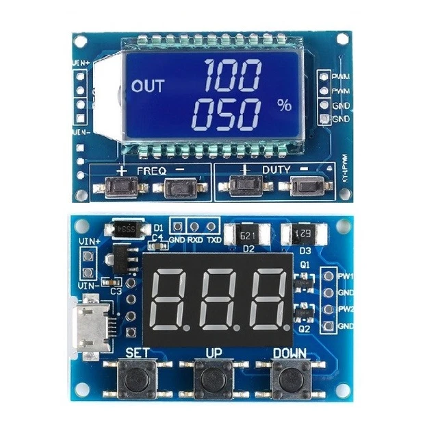 ADJUSTABLE PWM PULSE Frequency Duty Cycle Square Wave Signal Generator ...
