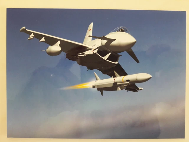 MISSILE TIR DU METEOR avion Eurofighter Typhoon MBDA RARE photo ...