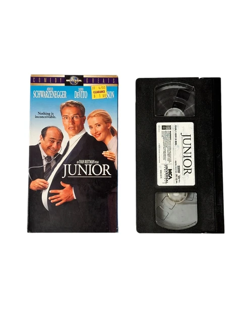 JUNIOR VHS SEALED 1995 Danny Devito Arnold Schwarzenegger MCA Universal ...