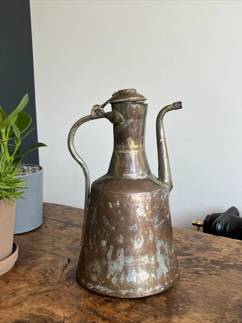 ANTIQUE VINTAGE ISLAMIC Jug Pitcher Ewer Water Can Large Turkish ...