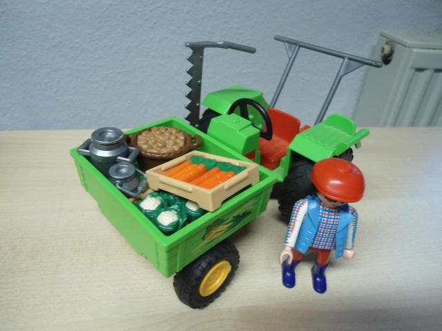 PLAYMOBIL BAUERNHOF SET 3074 " Traktor/Bulldog mit Ladefläche ...