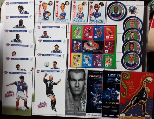 LOT COLLECTION EQUIPE de France FOOTBALL mythique Coupe du Monde 1998 EUR 39,00 - PicClick FR