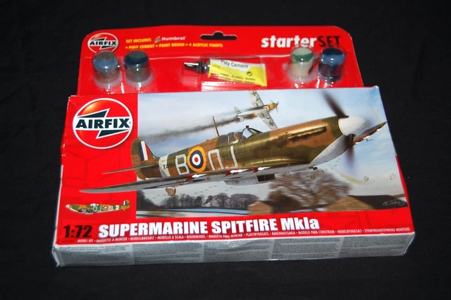 AIRFIX 1/72 SCALE Supermarine Spitfire Mk.Ia Model Kit Starter Set £1.42 - PicClick UK