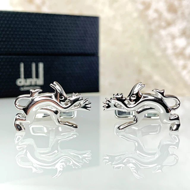 AUTHENTIC ALFRED DUNHILL Cufflinks Sterling Silver Tweenie Devil w ...