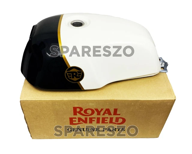 100% GENUINE ROYAL Enfield "CONTINENTAL GT 650 DUX DELUXE WHITE FUEL ...