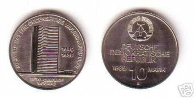DDR GEDENK MÜNZE 10 Mark 40 Jahre RGW 1989 (120172) EUR 24,99 - PicClick DE