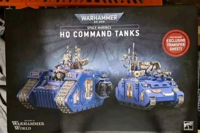 WARHAMMER 40K SPACE Marine HQ Command Tanks Warhammer World EXCLUSIVE £ ...
