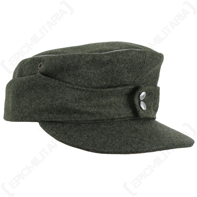 WW2 GERMAN M43 Field Grey Officers Cap by Erel - 100% Wool Green ...
