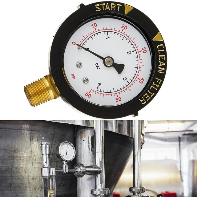 INSTALLATION FACILE 060 Psi filtre jauge de pression de piscine pour ...