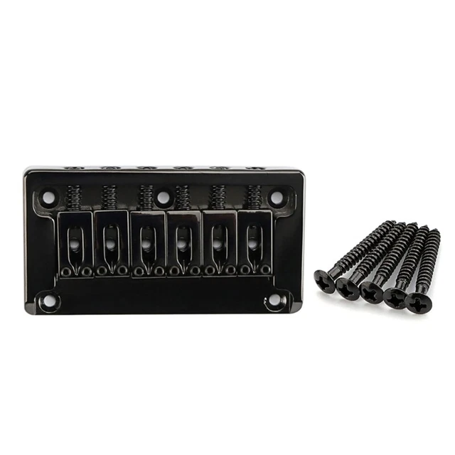 6 STRING FIXED Hardtail Bridge Top Load Tailpiece Electric Guitar ...