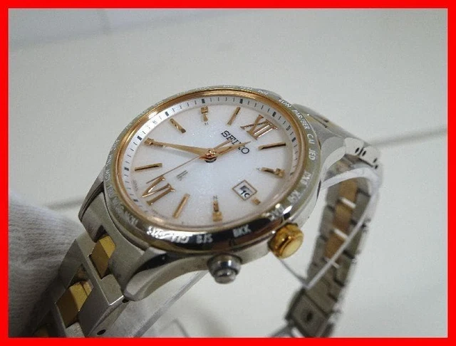 RARE SEIKO LUKIA 1B35-0AB0 Solar Radio Controlled Ladies Watch Combi ...