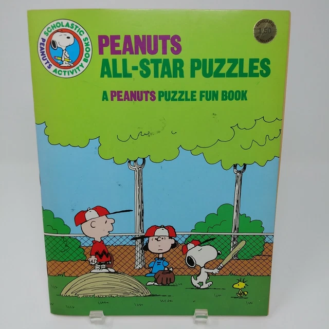 VINTAGE 1982 UNUSED Scholastic Peanuts Snoopy ALL-STAR PUZZLES coloring ...