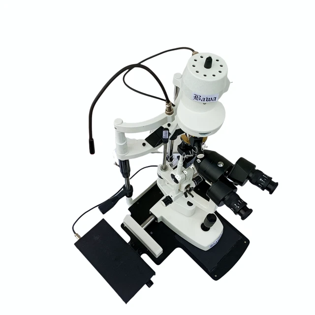 MICROSCOPE À LAMPE à fente ophtalmique opto 2 étapes type Haag Streit ...