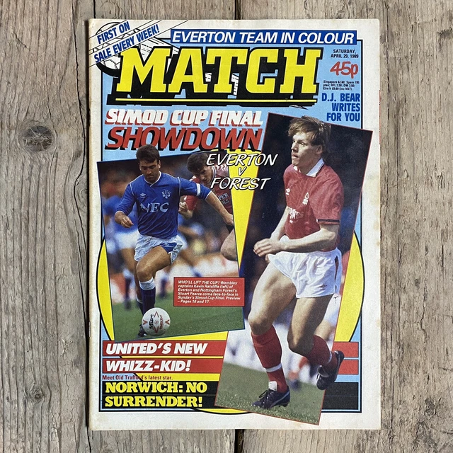 VINTAGE '89 SIMOD Cup Final Match Football Magazine. 29th April 1989. £ ...