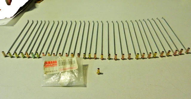 NOS YAMAHA SPOKE Set Front 94-01 YZ80 02-25 YZ85 4ES-25104-00 ...